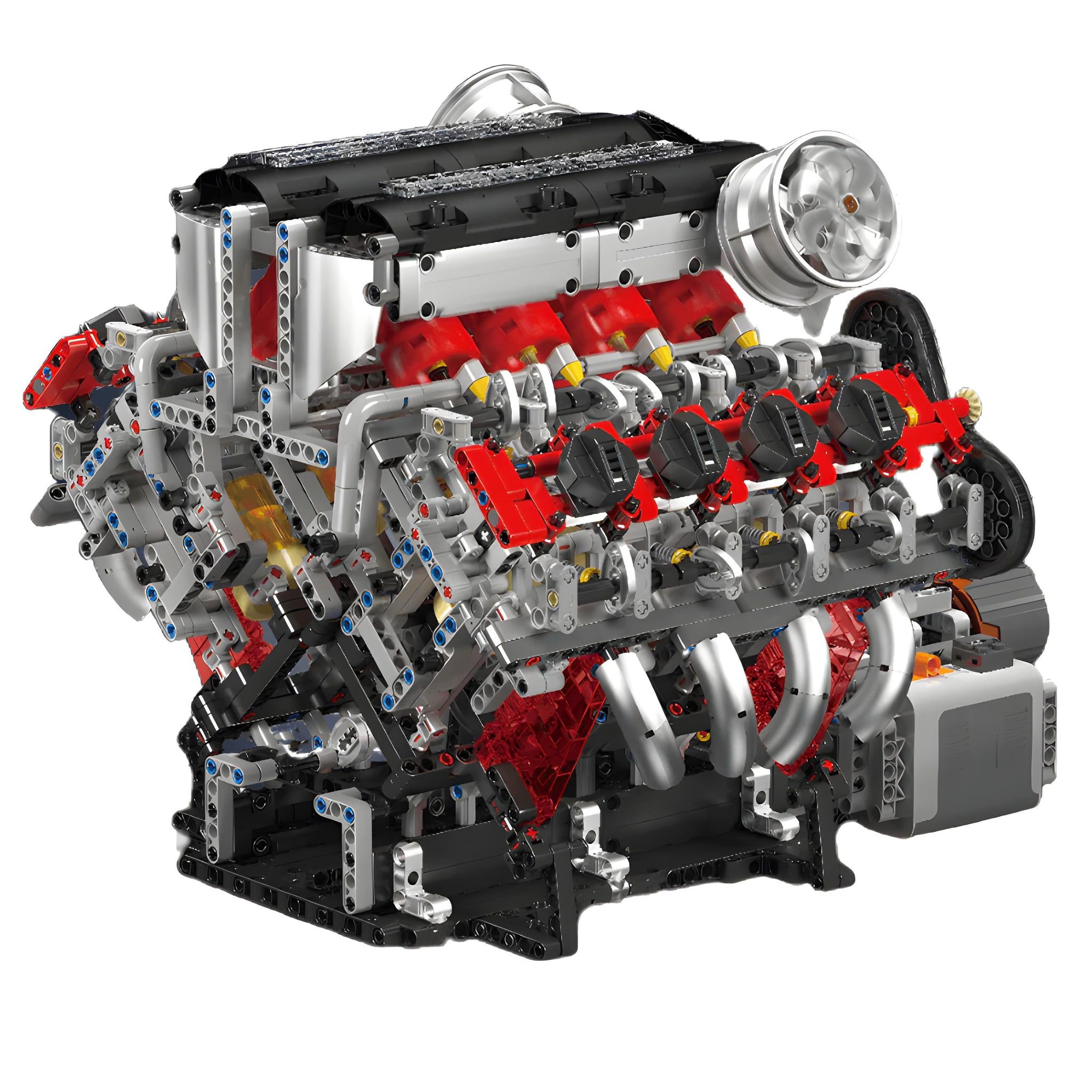 Motorized Italian V8 Engine - MOC Building Kit - 2717 Pcs