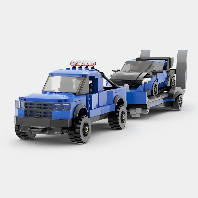 Ford Raptor F-150 + Ford Fiesta Rally Spec – LEGO® Building Blocks Toy Set